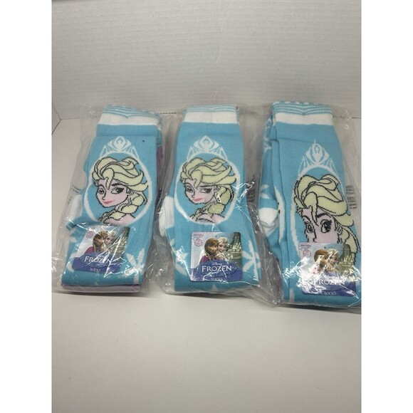 Disney | Accessories | Disney Frozen Elsa N Anna Girls Knee High Socks ...
